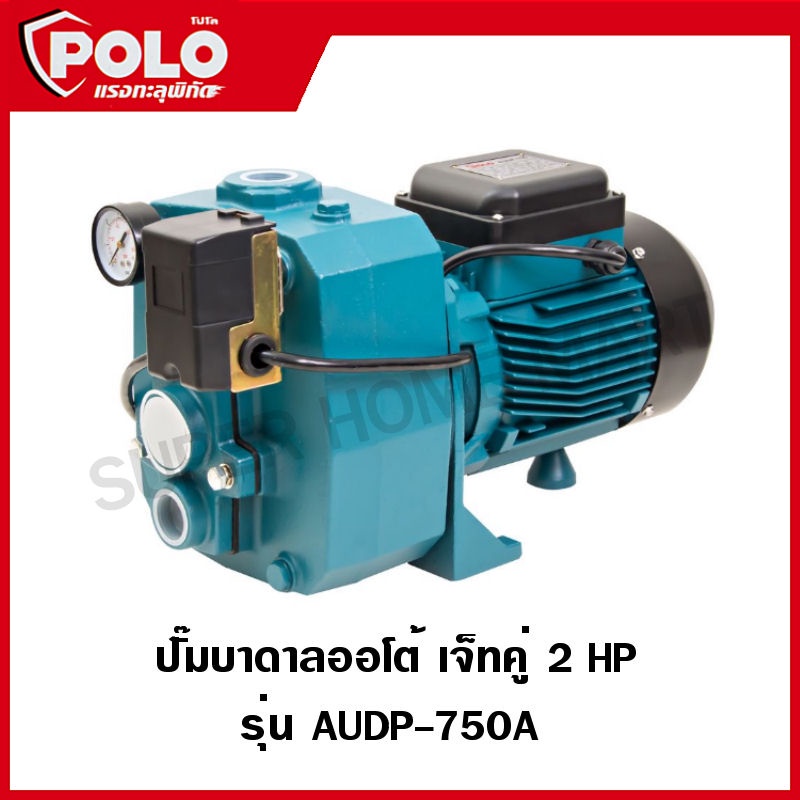 POLO ปั๊มน้ำบาดาล ปั๊มหอยโข่ง โปโล มอเตอร์ 1.5 กิโลวัตต์ 2 แรงม้า บ่อ 4 ...