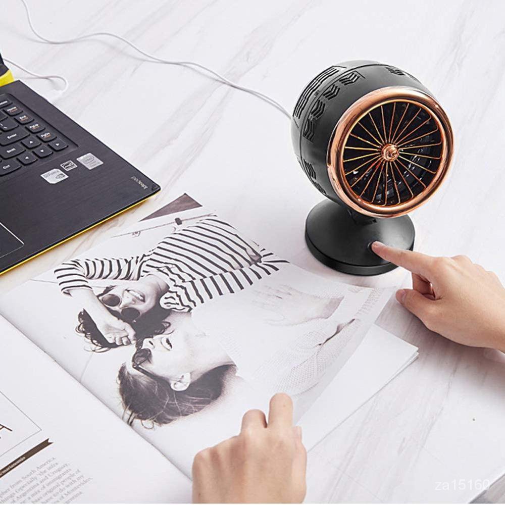 5V Fan USB Mini Portable Desktop Cooling Fan Air Circulation Fan Double ...