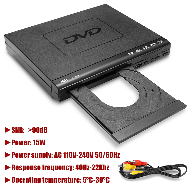 110V-240VแบบFull HD 1080Pเครื่องเล่นDVD Multi-Regionหลายการเล่นDVD CD ...