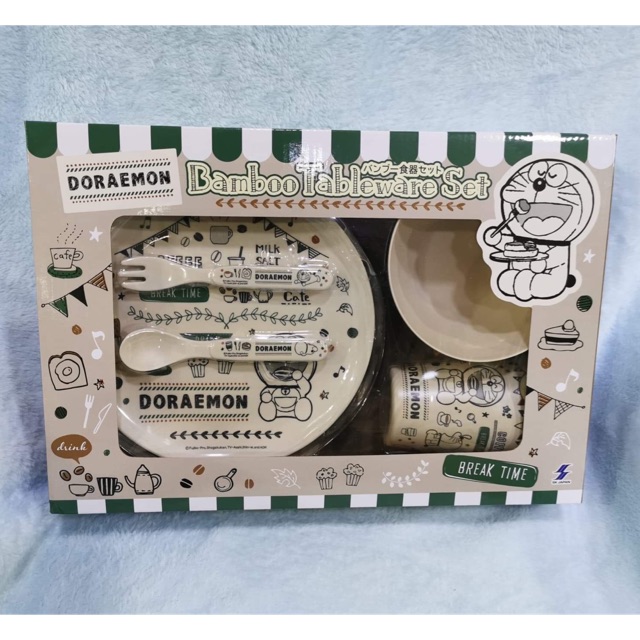 ชุด set Doraemon Bamboo tableware set จากญี่ปุ่น - fisho03 - ThaiPick
