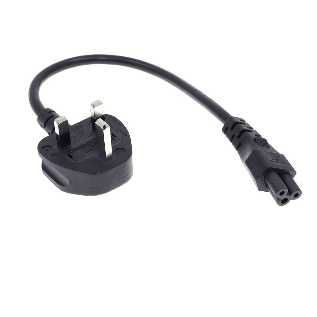 UK BS1363 Plug to IEC 320 C5 Short AC Power Cord, Singapore PSE UK BSI/ASTA Approved Extension ...