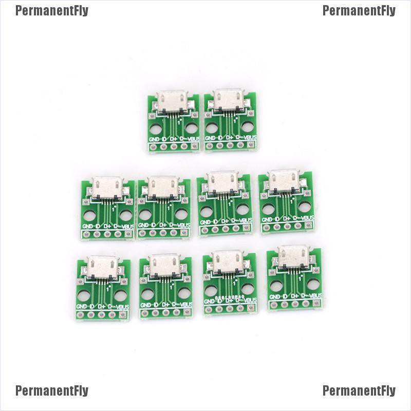 อะแดปเตอร์แปลง Micro USB to DIP 5 Pin Female Connector PCB Converter ...