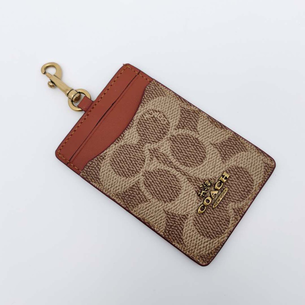 COACH Metal logo Card holder ID lanyard Classic Style Iahc - jstld34goa ...