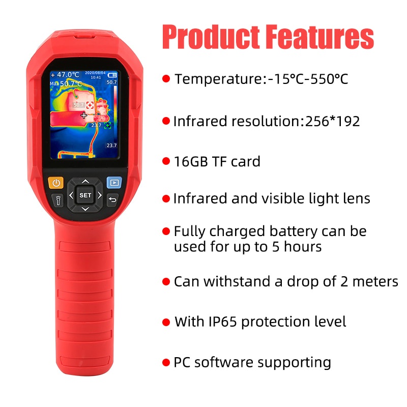 Thermal Imager กล้องถ่ายภาพความร้อน UNI-T UTi260B แม่นยำ ภาพชัดเจน จอ ...