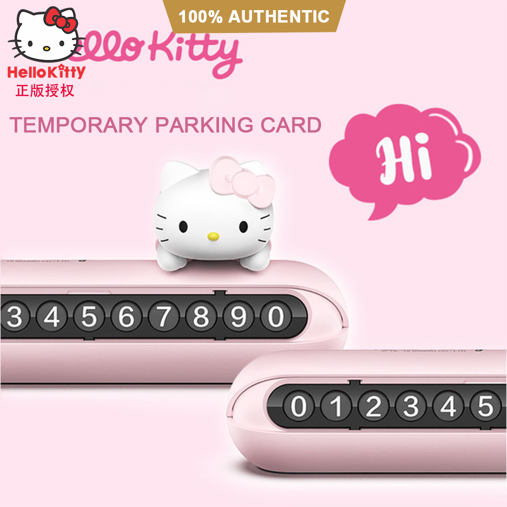 Hello Kitty Temporary Parking Card Cartoon Cute Temporary Parking ...
