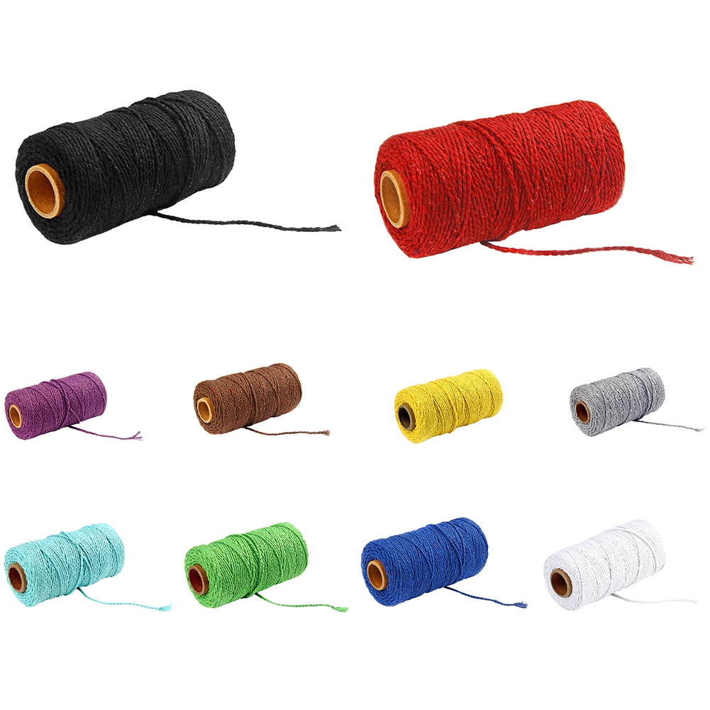 Cotton Rope Colorful Twisted String DIY Craft Cord Tapestry Rope Home ...