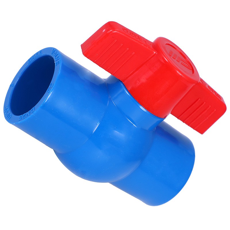 Slip Full Port Red Handle Lever U-PVC Ball Valve Blue - sugarp.th ...