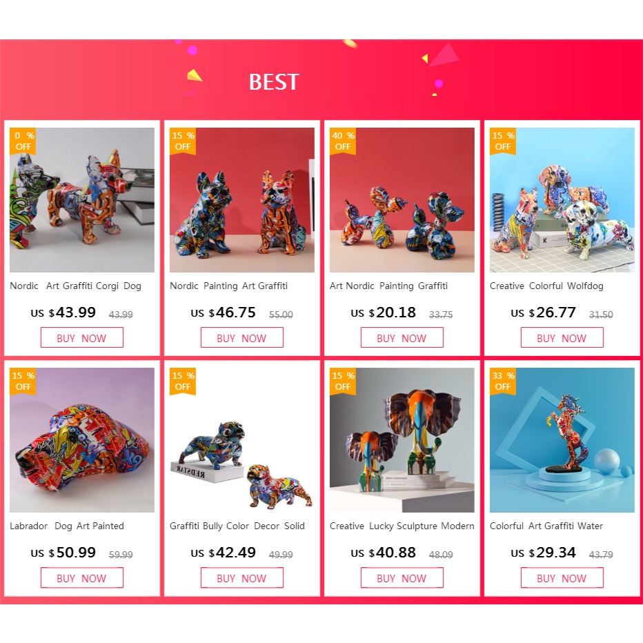 Creative TV Cabinet Wine Cabinet Decoration Boer Dog Painted Decoration Home Living Room Decor ...