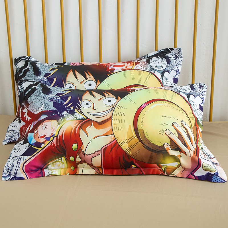 Home Cartoon Anime Brushed Pillow Case Double Single Student Dorm ...
