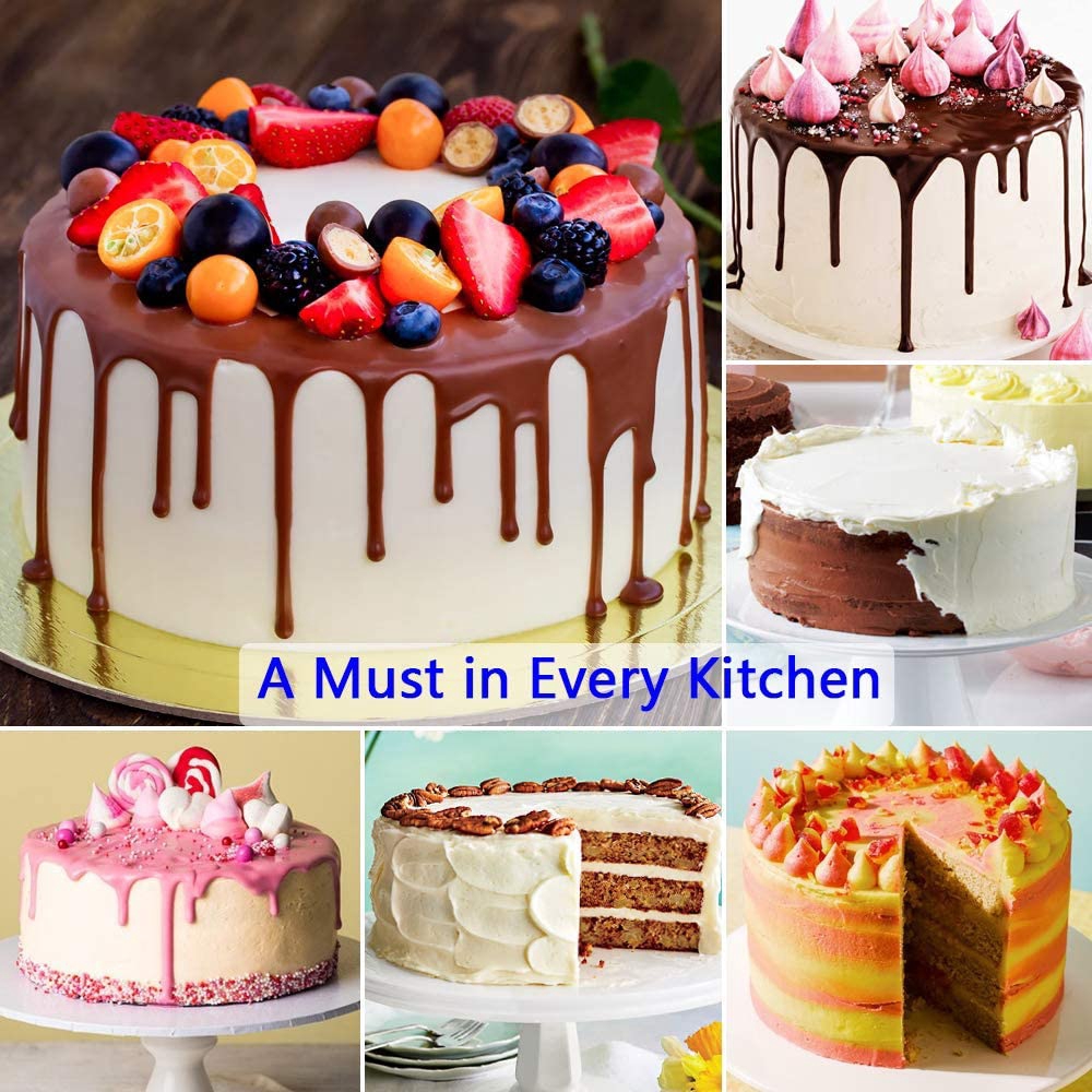 Cake Turntable Set,Cake Decorating Kits with Rotating Stand,2Pcs Icing ...