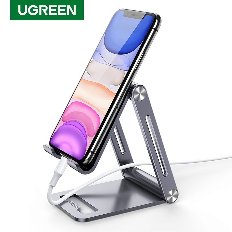 Ugreen (80708)Adjustable Aluminum Phone Holder Compatible for 4.7-7.9 ...