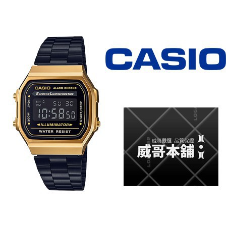 [Weige Honpo] Casio Taiwan original company goods A168WEGB-1B black ...