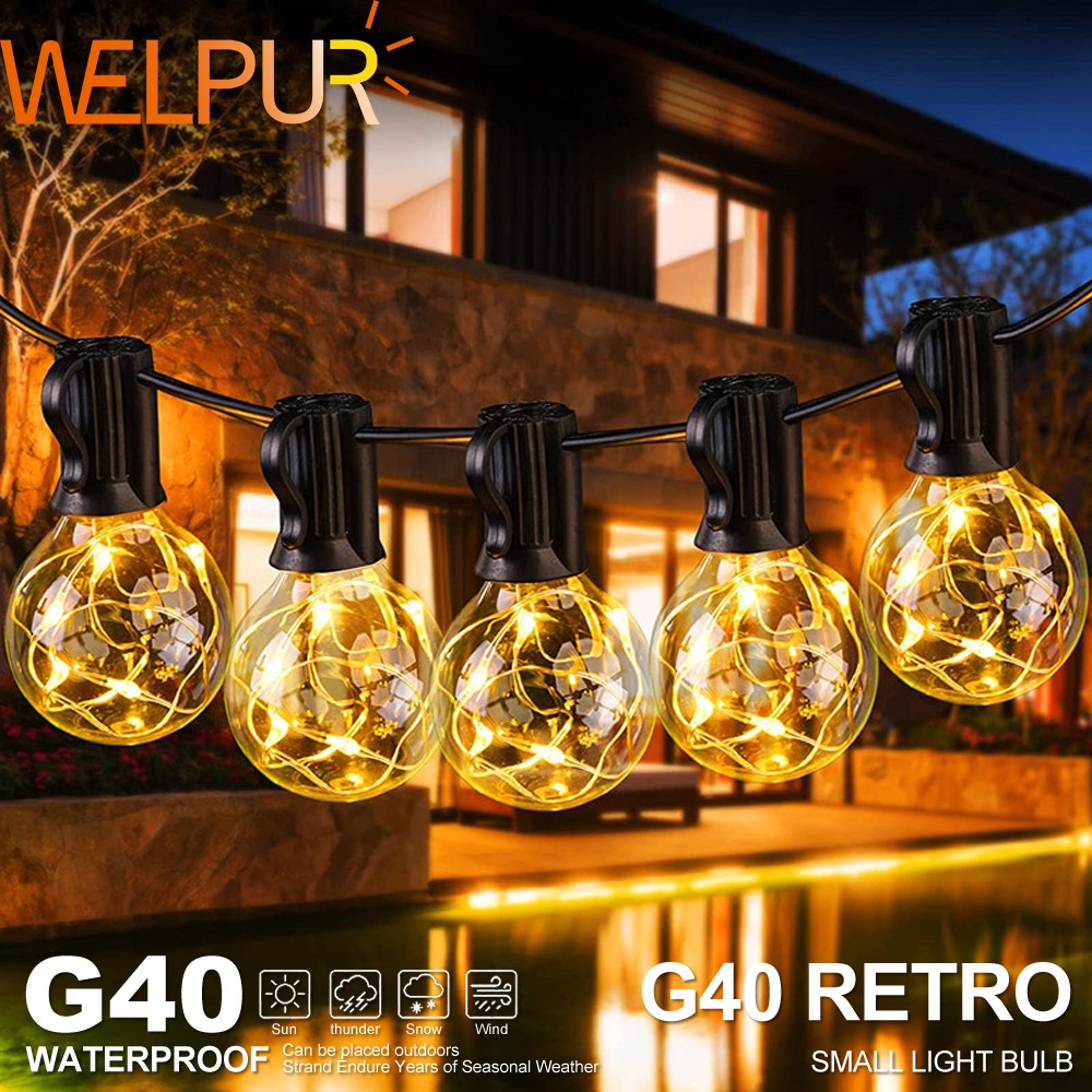 เรียกดูความนิยมภายใน 7 วันString Light Outdoor Garland Lights G40 Globe ...