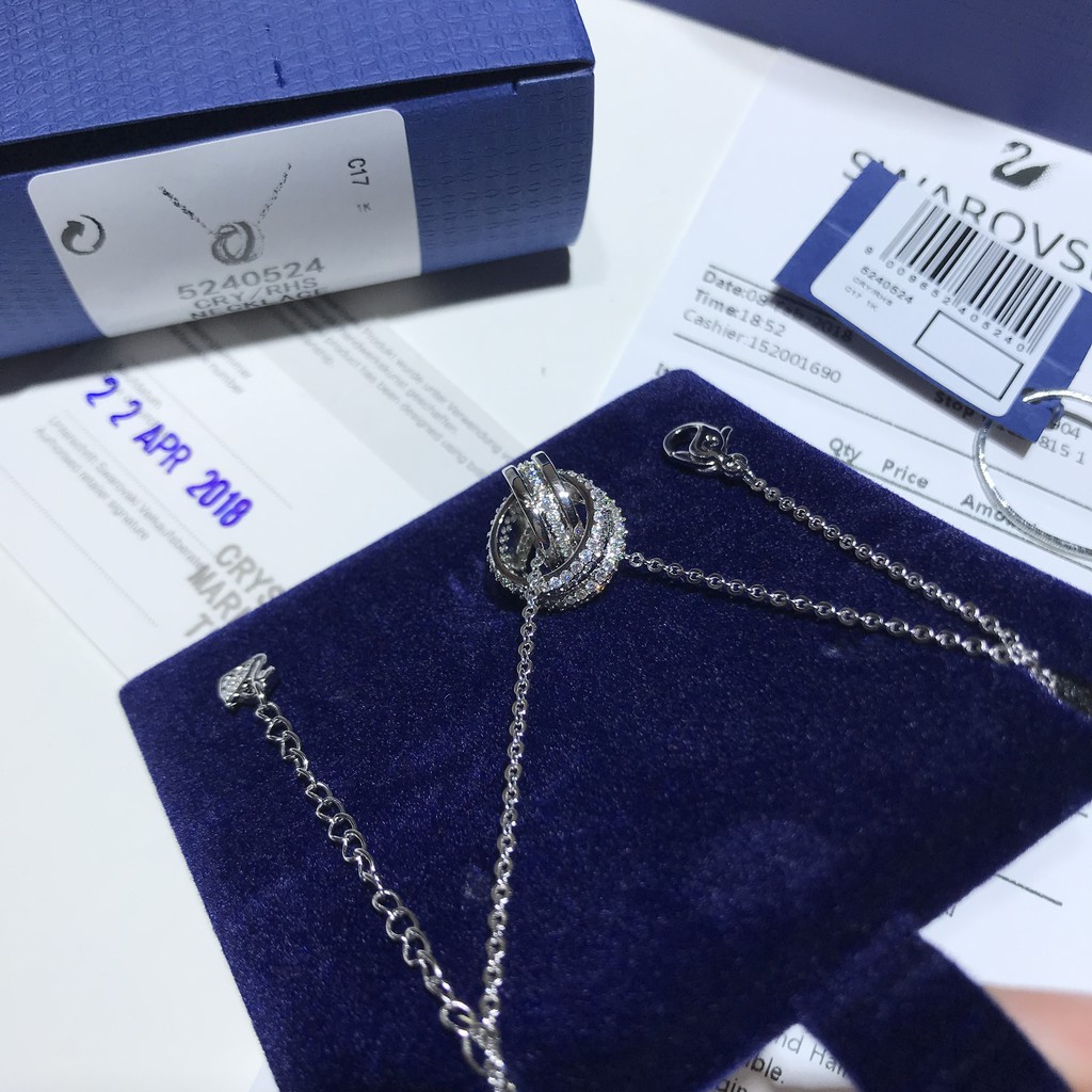 Swarovsk สร้อยคอจี้แหวนคู่สําหรับผู้หญิง 5240524 - hktoth.th - ThaiPick