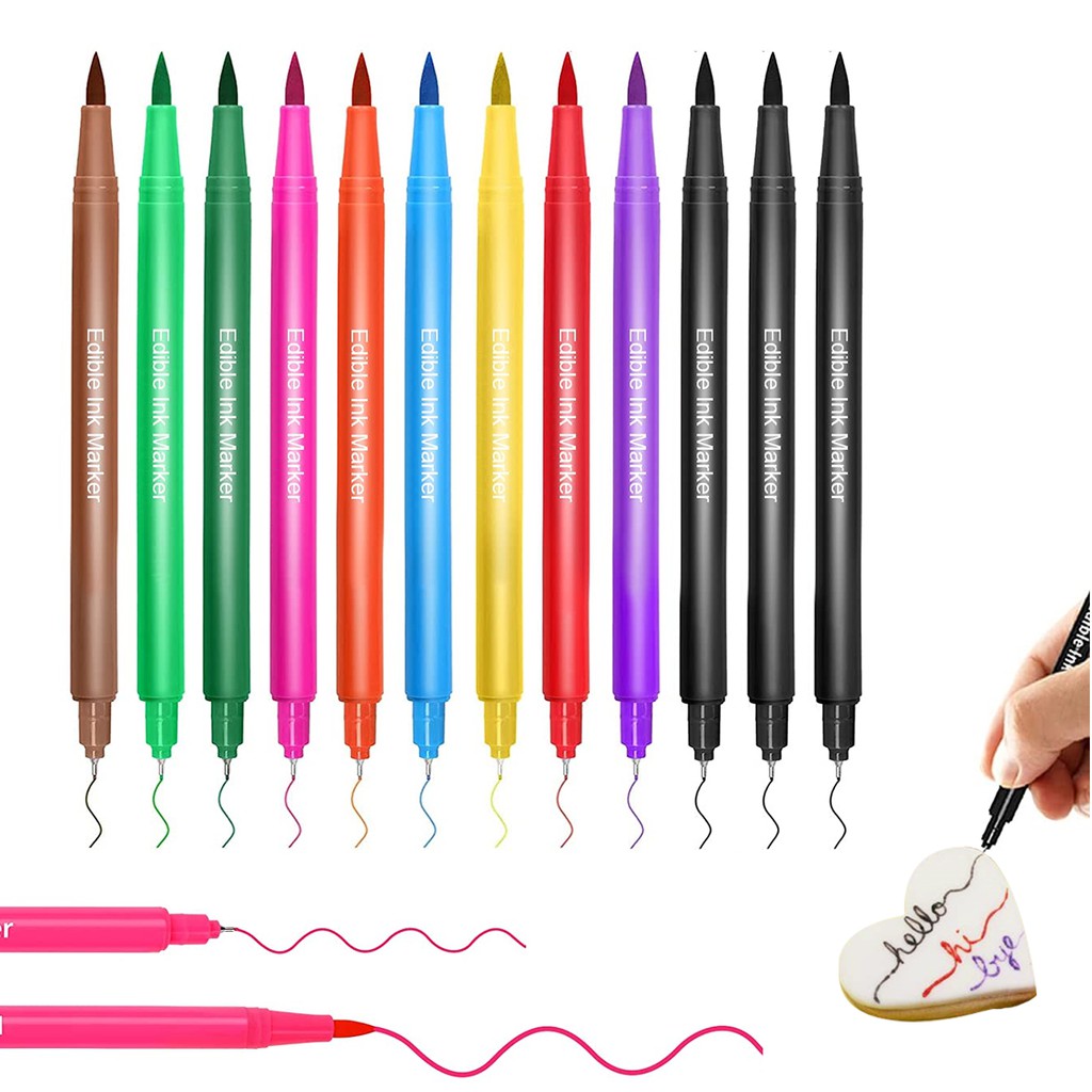 Food Coloring Pens, Food Coloring Marker Pens Dual Sided Edible Markers ...