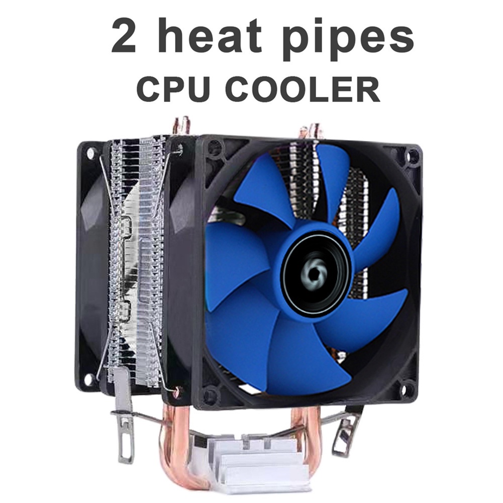 ஐX200 CPU Cooler Radiator Fan 2 Heat Pipes 3 Pin 2000RPM Quiet Cooling ...