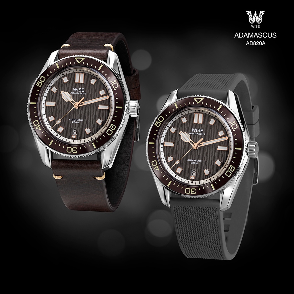 WISE Adamascus AD8 Stainless 904L รุ่น AD820A นาฬิกาข้อมือผู้ชาย ...