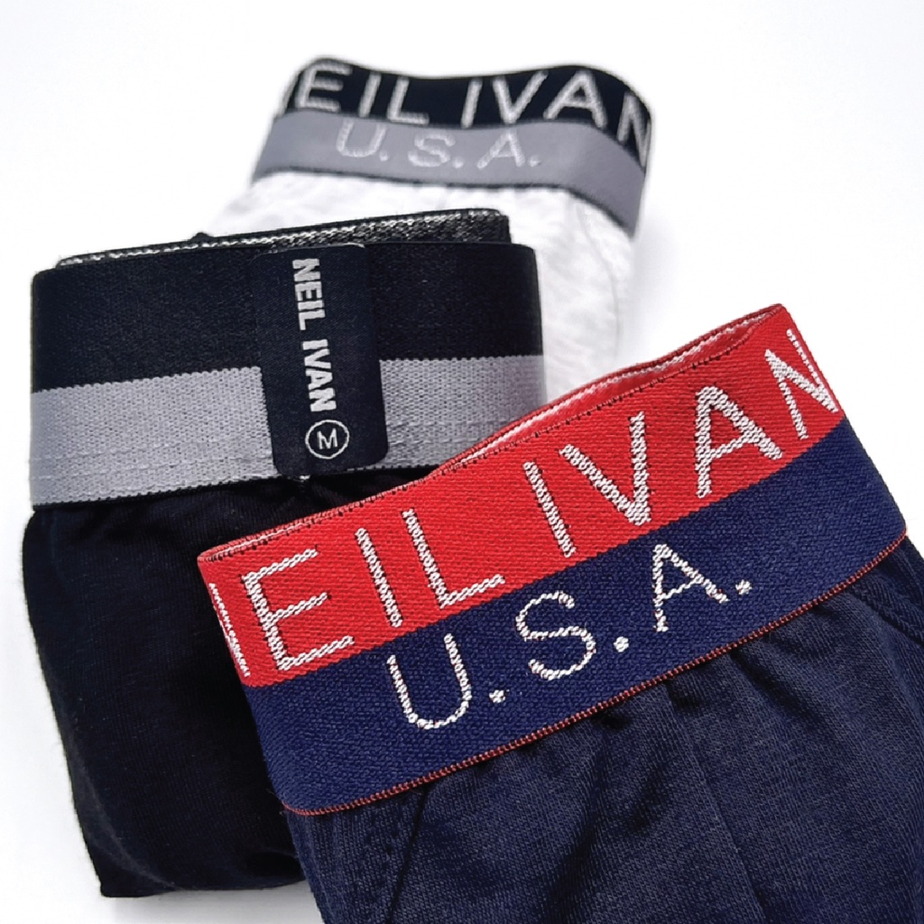 NEIL IVAN กางเกงในชาย (แพ็ค 3 ชิ้น ของแท้100 ) บ๊อกเซอร์ ซับใน กกน - underwear_mall - ThaiPick