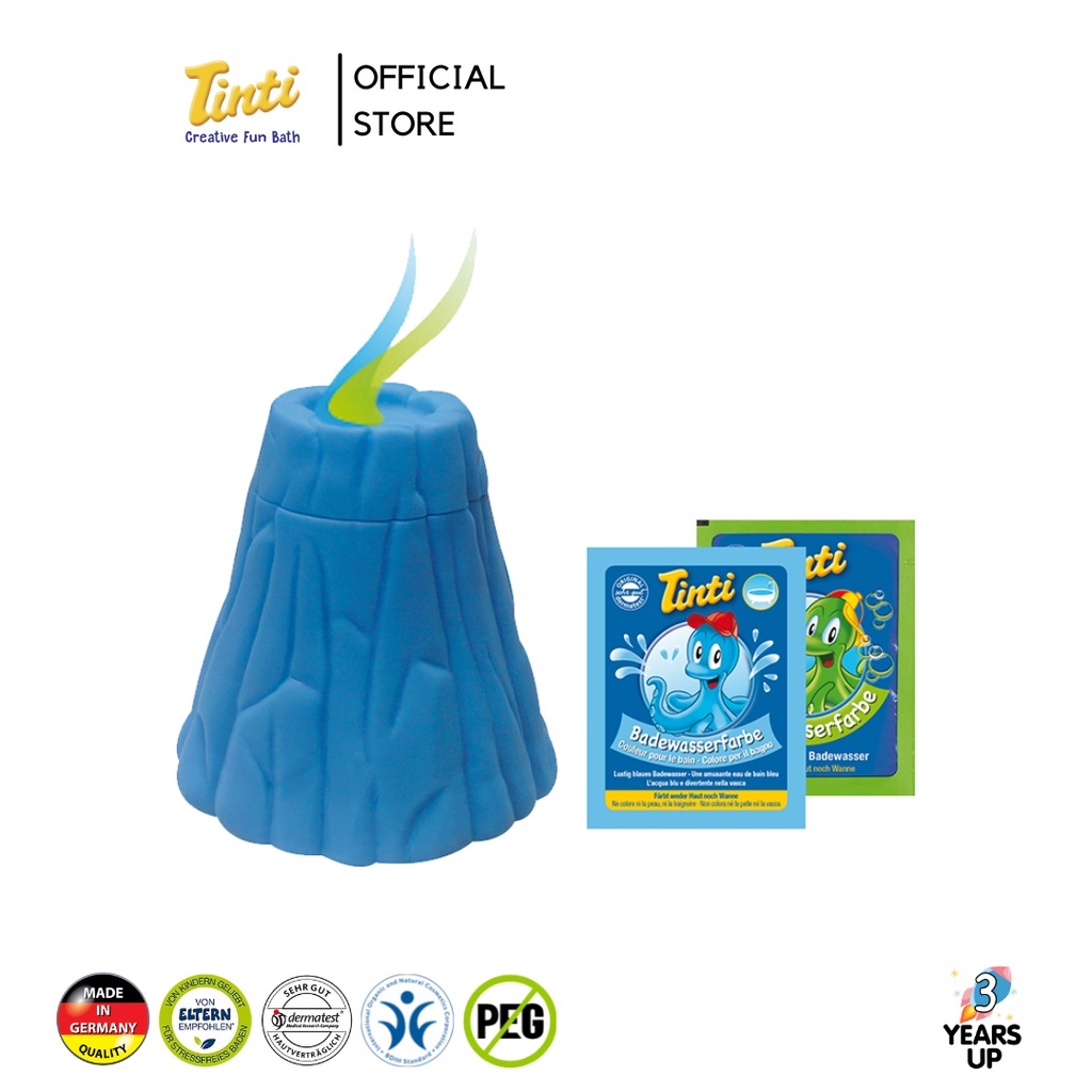TINTI ภูเขาไฟ พ่นสีในน้ำ พร้อมเม็ดสีอาบน้ำ ไร้สารเคมี ผลิตที่เยอรมนี ...