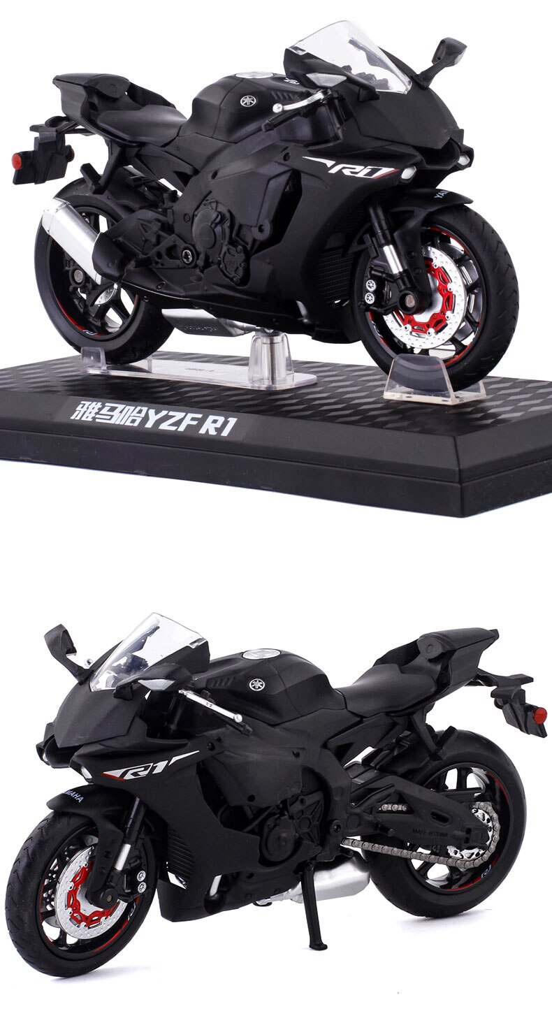 1:12 Diecast Motorcycle Model Toy Yamaha YZF R1 Sort Bike For Kids Toy ...