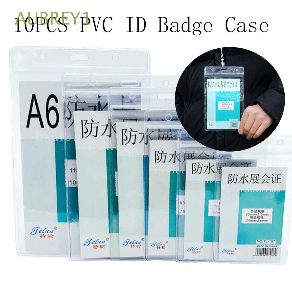 AUBREY1 10PCS ID Badge Case Card Protection Badge ID Card Holder ...