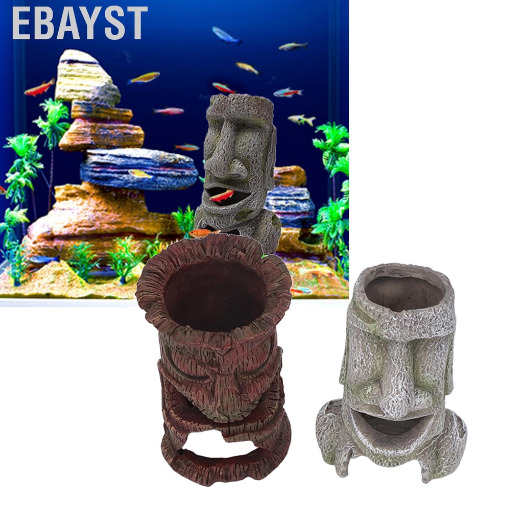 Ebayst 2pcs Fish Tank Face Ornaments European Style Decor Safe Nontoxic ...