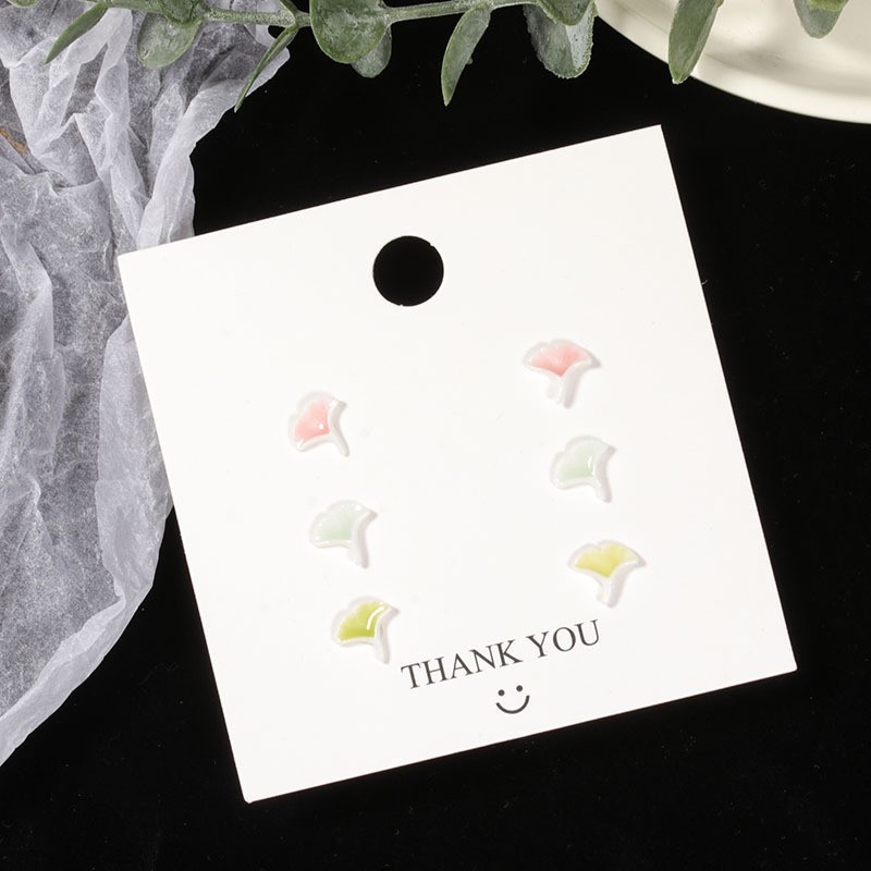 ชุดต่างหูเซรามิค เข็มเงิน S925 จี้รูปผลไม้ ดาวน่ารัก สามคู่ - softhome.th - ThaiPick