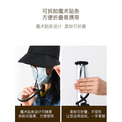 Anti-dust Anti-fog Hat Facial Protective Cover Cap Anti-spitting Men ...