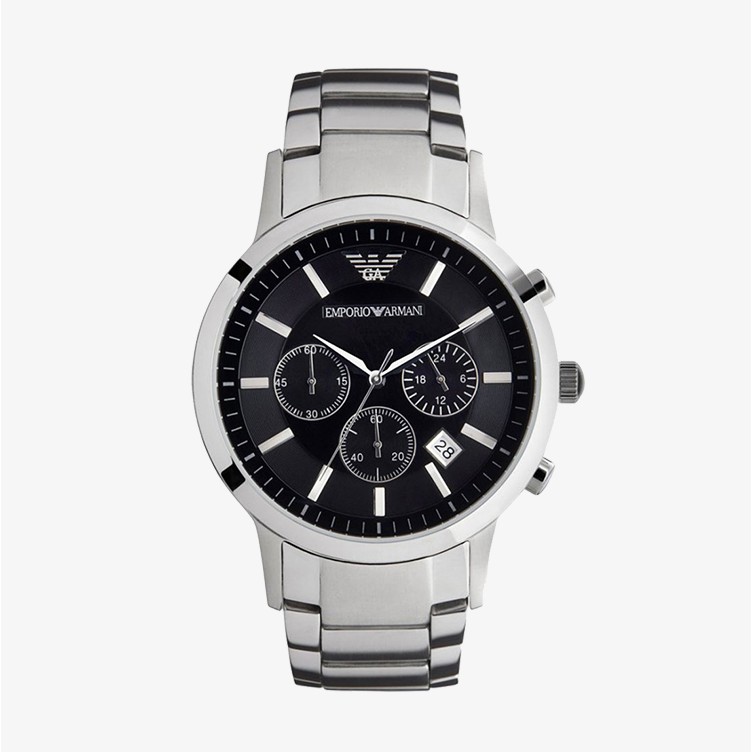 EMPORIO ARMANI นาฬิกาข้อมือผู้ชาย รุ่น AR2434 Classic Chronograph Black ...