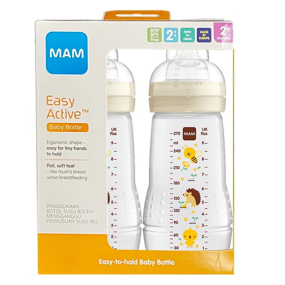 MAM ขวดนม BPA free 9.5 ออนซ์ (270ml) 2 ขวด (มี 3 สี) - s2zdqzmqkl1g - ThaiPick