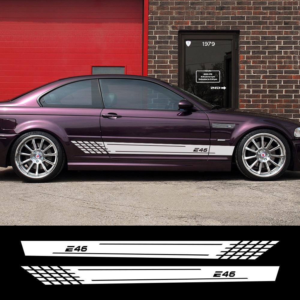 （In Stock）2PCS For BMW E46 3 Series Car Motorsports Decals Door Side ...