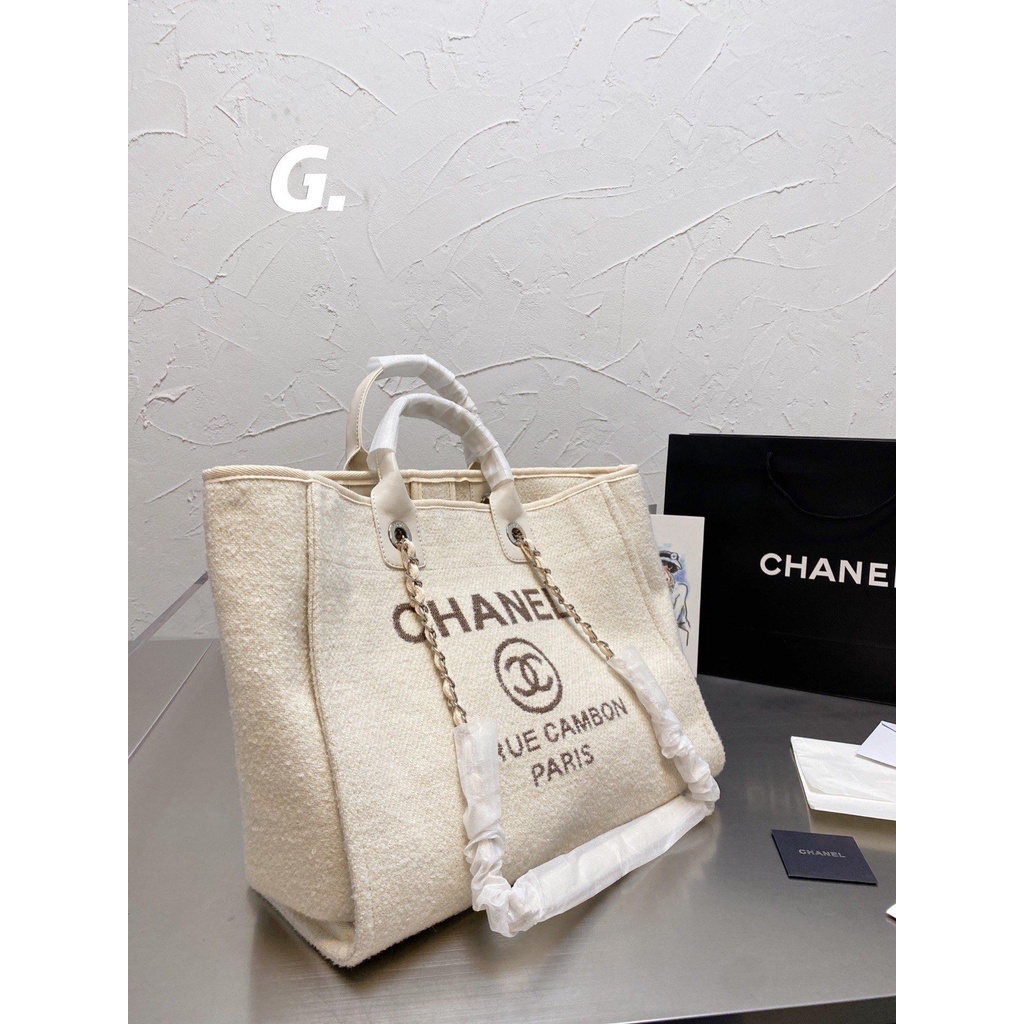 HOT 2021 Bag Chanel New Canvas Beach Package Purchase Bag Chanel Canvas ...