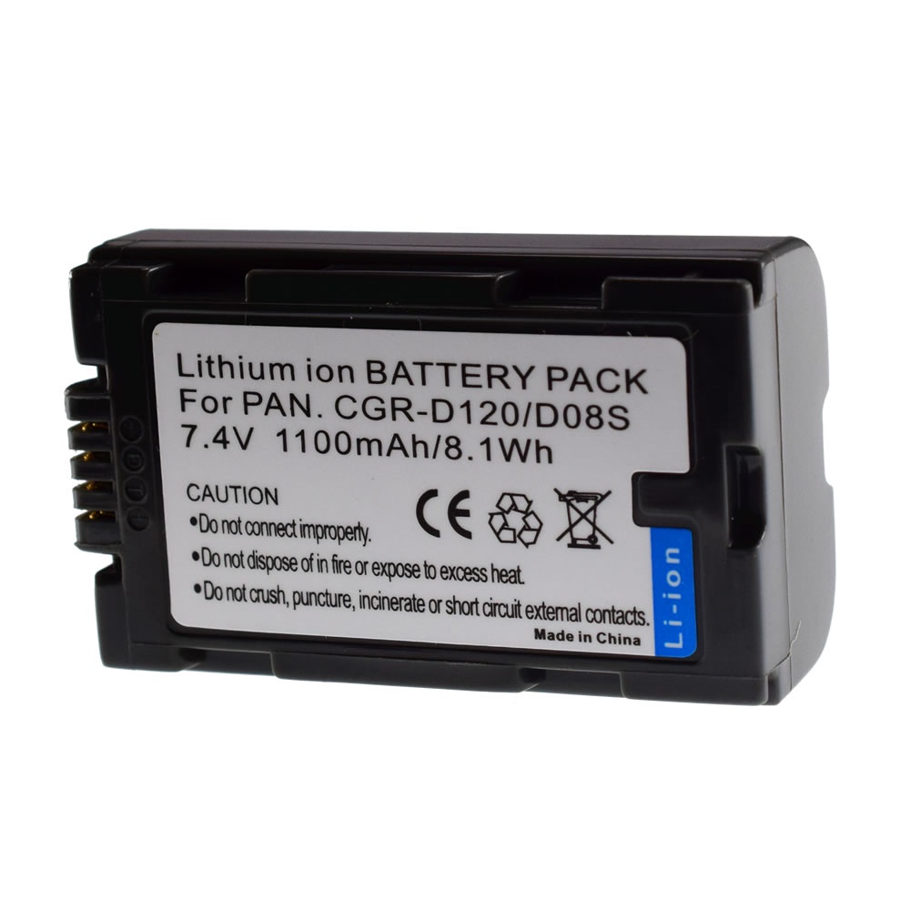 Battery for Panasonic NV-DS29B DV Camcorder CGR-D08R D08A D120E 1B D08S ...