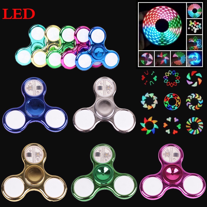 พร้อมส่งแฮนด์สปินเนอร์ ไจโร ของเล่น LED Fidget Spinner Mechanical Gyro ...