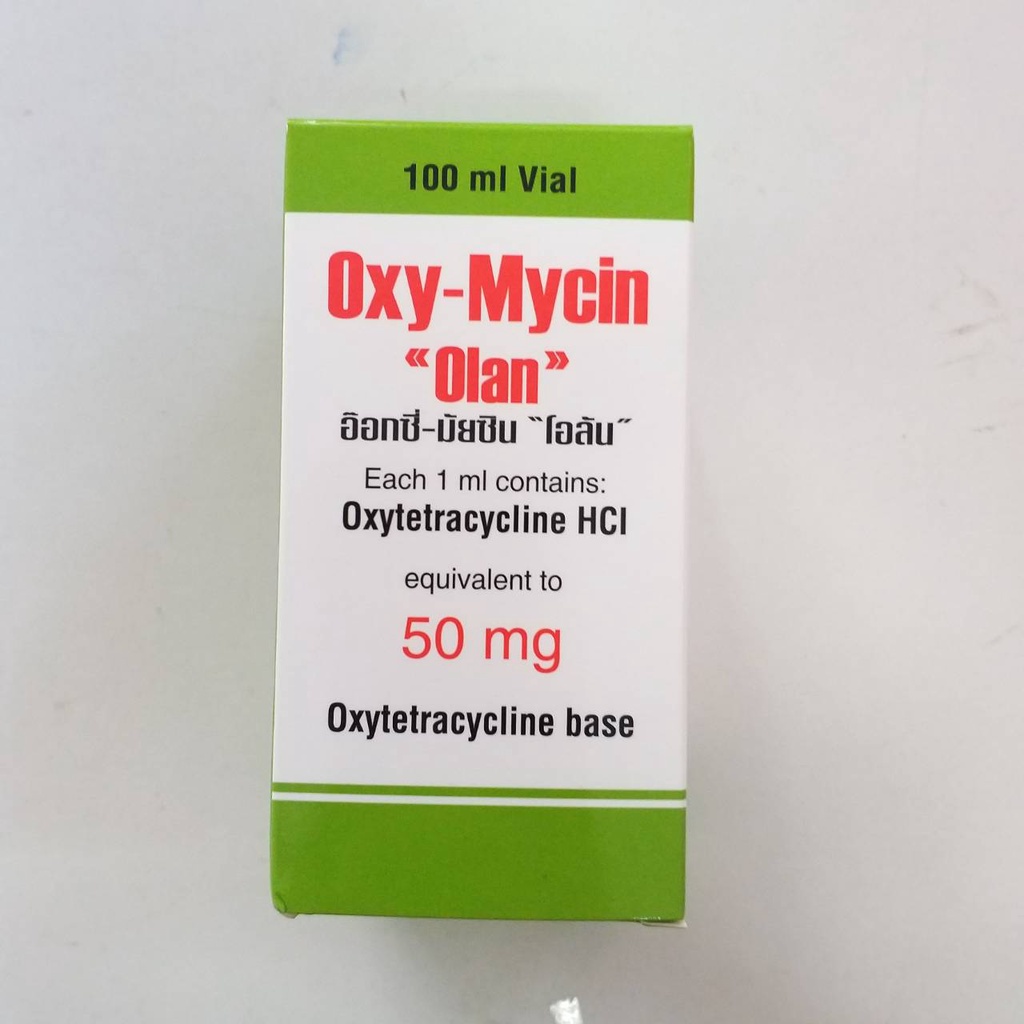 Oxy-Mycin Olan อ๊อกซี่-มัยซิน โอลัน 100มล ยาสำหรับสัตว์ ...