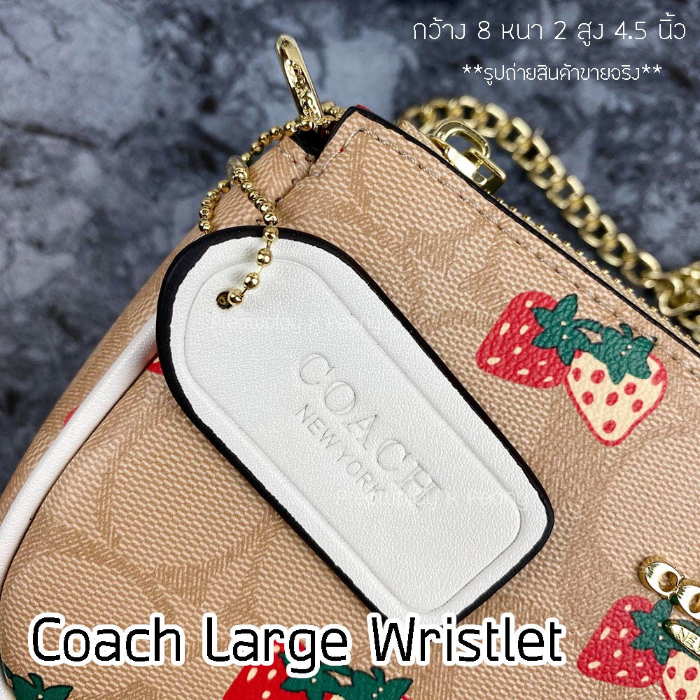 กระเป๋าสะพาย COACH Large Wristlet ขนาด 8 นิ้ว งานปั้ม พร้อมส่ง - preaw_patcha - ThaiPick