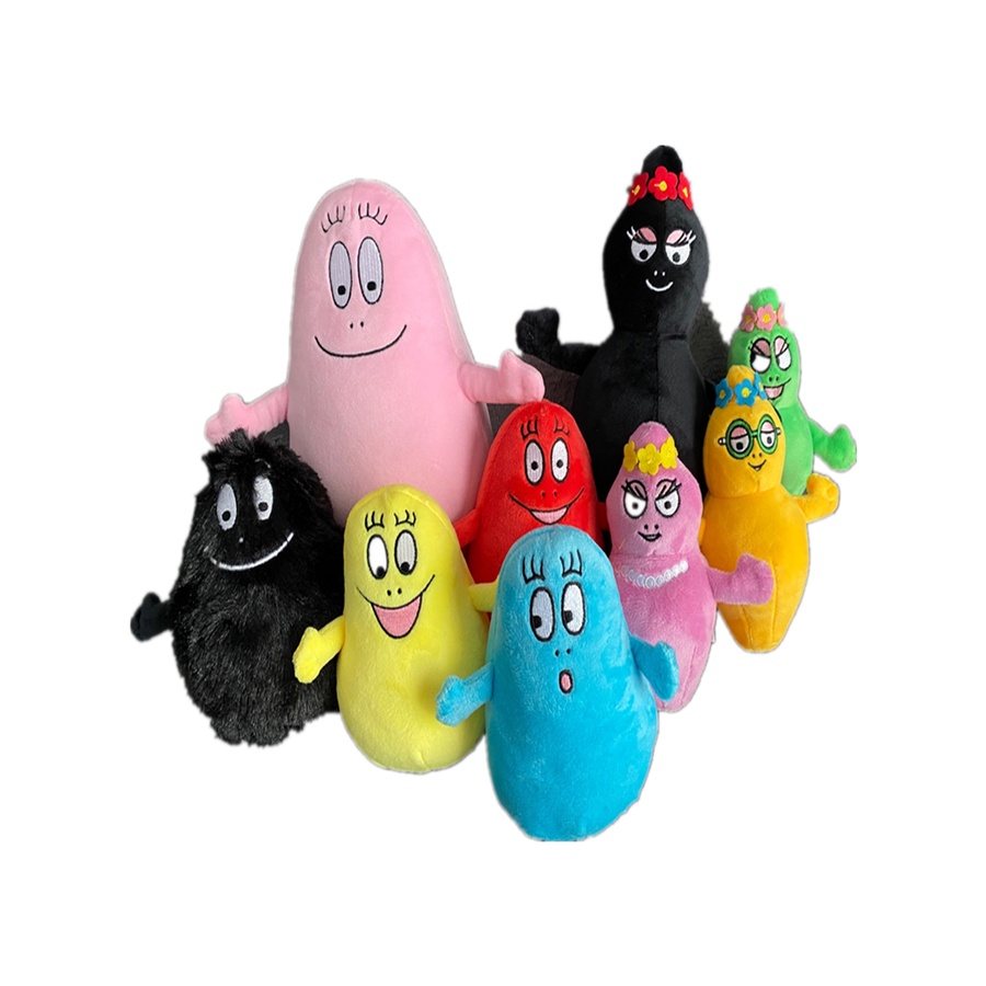 ของเล่นตุ๊กตา Rare 9pcs family Barbapapa and Barbamama Plush Doll Toy ...