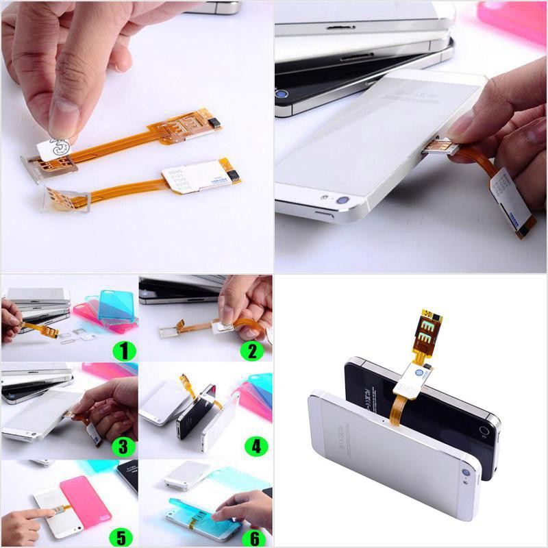 อะแดปเตอร์แปลง mrdudual SIM Card Double Adapter สำหรับ iPhone 5 5S 5 C ...