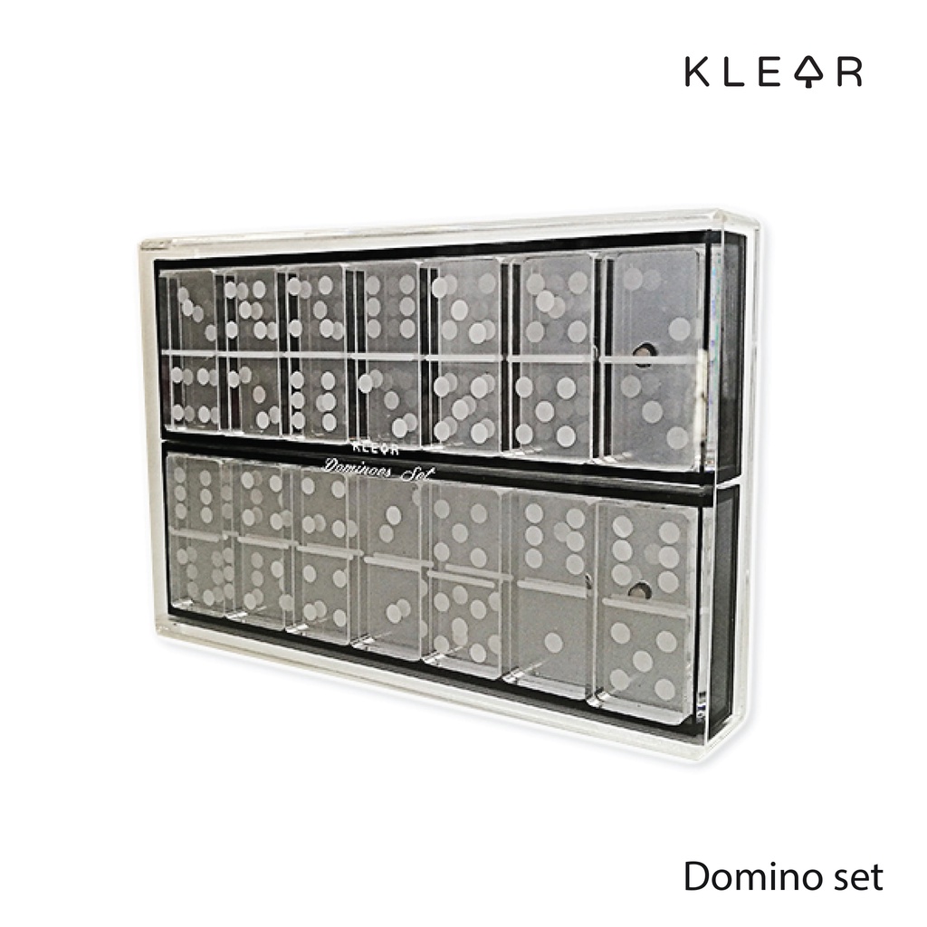 KlearObject Domino Set ชุดโดมิโน อะคริลิคใส โดมิโน่ ตัวต่อ ตัวต่อโดมิโน ของเล่นเสริมทักษะ เกมส์ ...