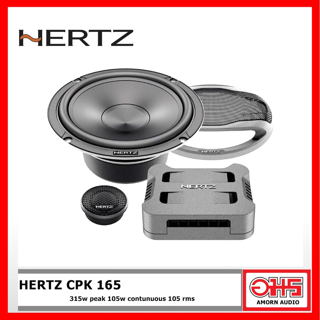 โค้ด 88LIFEA3 ลด500 HERTZ CPK 165 6.5 ลำโพงแยกชิ้นติดรถยนต์ 315w peak contunuous 105 rms ...