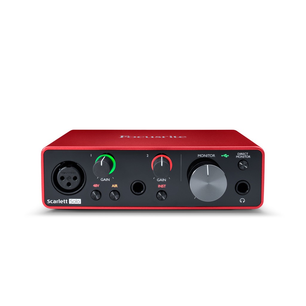 Focusrite Scarlett Solo (Gen 3) ออดิโออินเตอร์เฟส อุปกรณ์บันทึกเสียง โฮมสตูดิโอ 2in2out USB ...