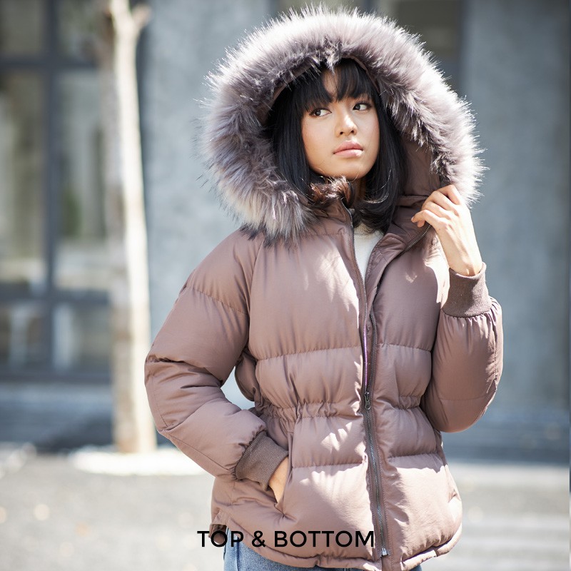 JK013 เสื้อขนเป็ด มีฮู้ด ขนเฟอร์ถอดได้ PADDING JACKET with Fur hood - topandbottom.official ...