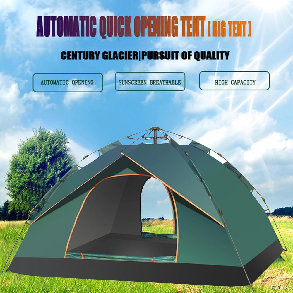Automatic Camping Tent 1-2 Person Family Tent Double Layer Instant Setup Awning Outdoor Protable ...