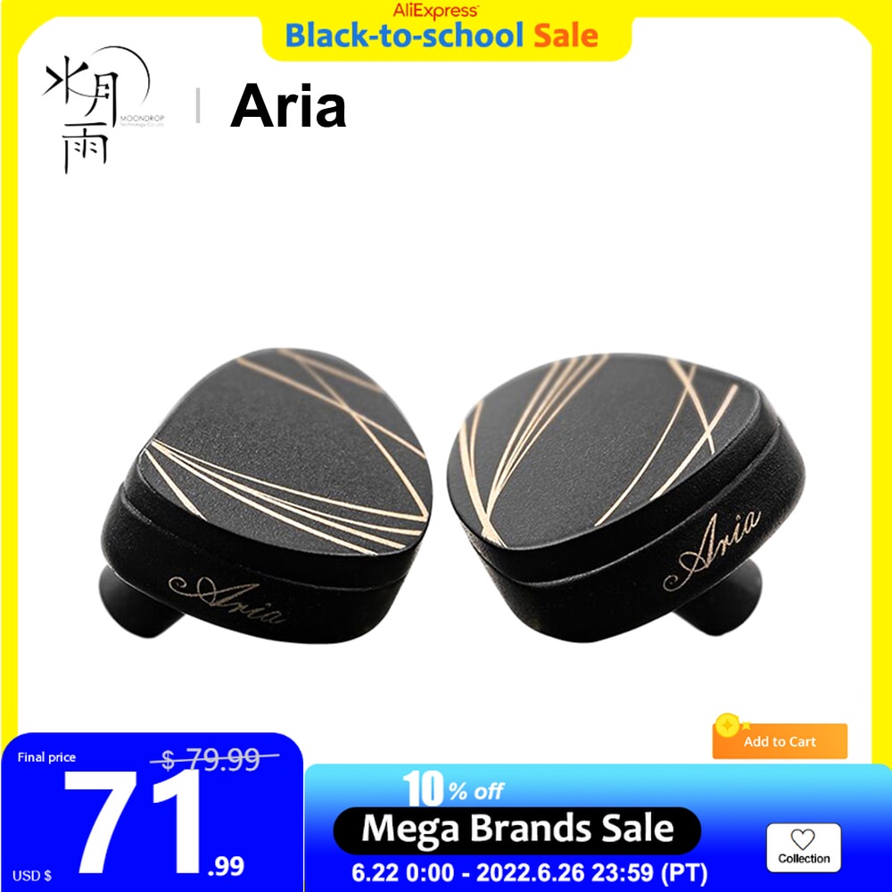 หูฟังอินเอียร์ IEM MoonDrop Aria ไดนามิก คุณภาพสูง พร้อมสายเคเบิล 0.78 ...