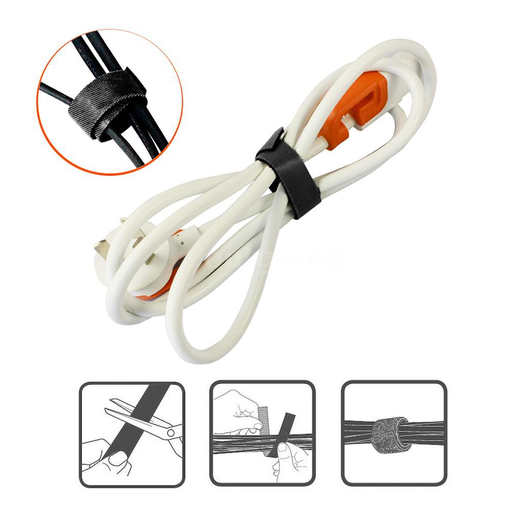 PCER10m Nylon Wire Wrap Organizer Winder Clip Cable Collector Tie Wire ...