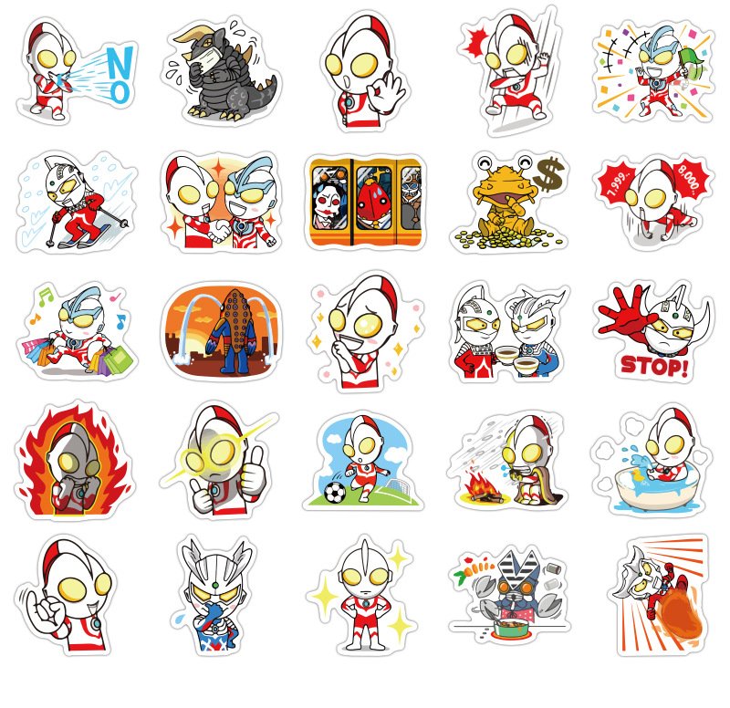 อุลตร้าแมน Ultraman อนิเมะ sticker สติกเกอร์กันน้ำรูปแบบที่แตกต่างกัน ...