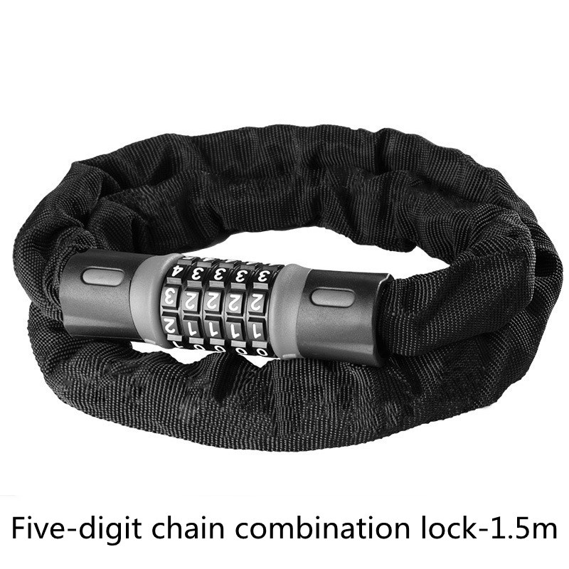 Bicycle Chain Lock Five-digit Combination Lock Anti-theft Lock Trolley ...