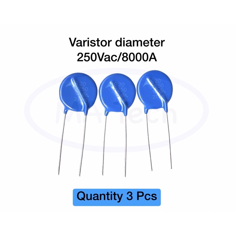 S20K250 Varistor 20mm 250V 8000A วาริสเตอร์ S20 K275 20mm 250V 8000A ...