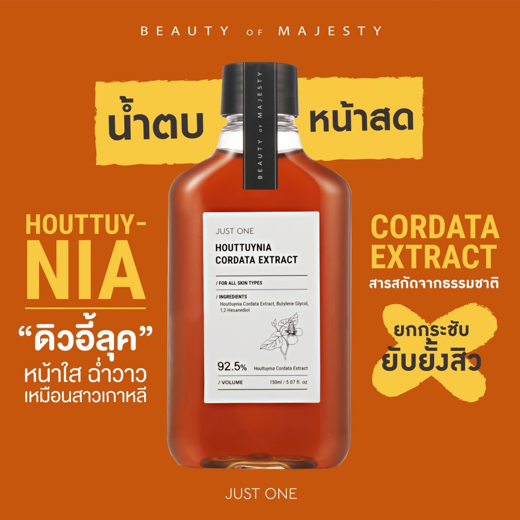 (พร้อมส่ง : แท้ 100%) B.O.M JUST ONE HOUTTUYNIA CORDATA EXTRACT 150ml ...