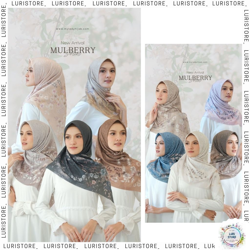 My LADY ORI MULBERRY ผ้าคลุมฮิญาบ คลุมฮิญาบ Quadrilateral Voal ลวดลาย ...